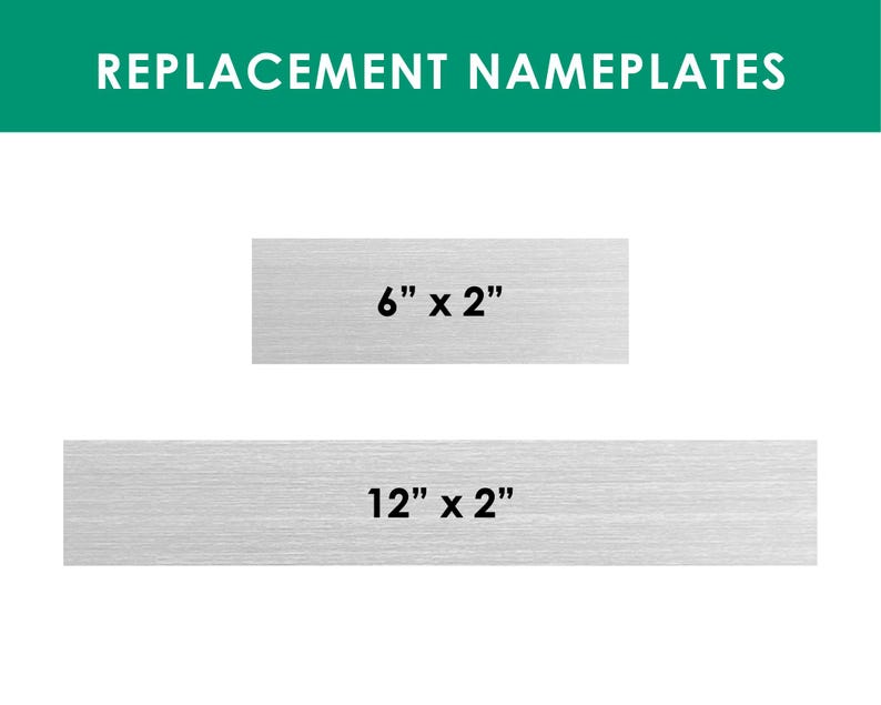 Custom Replacement NAMEPLATES for Directory Sign - 12"x2" or 6"x2 ...