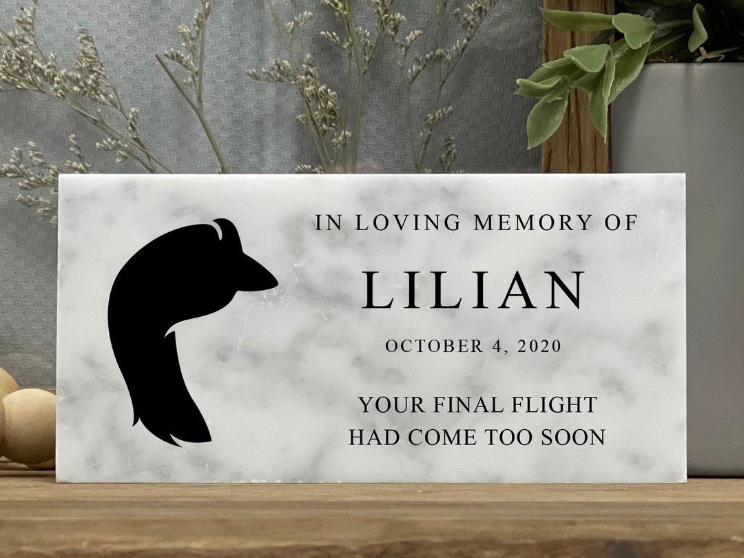 Custom Goose Memorial - Marble Stone - Handmade Gift - Personalized ...