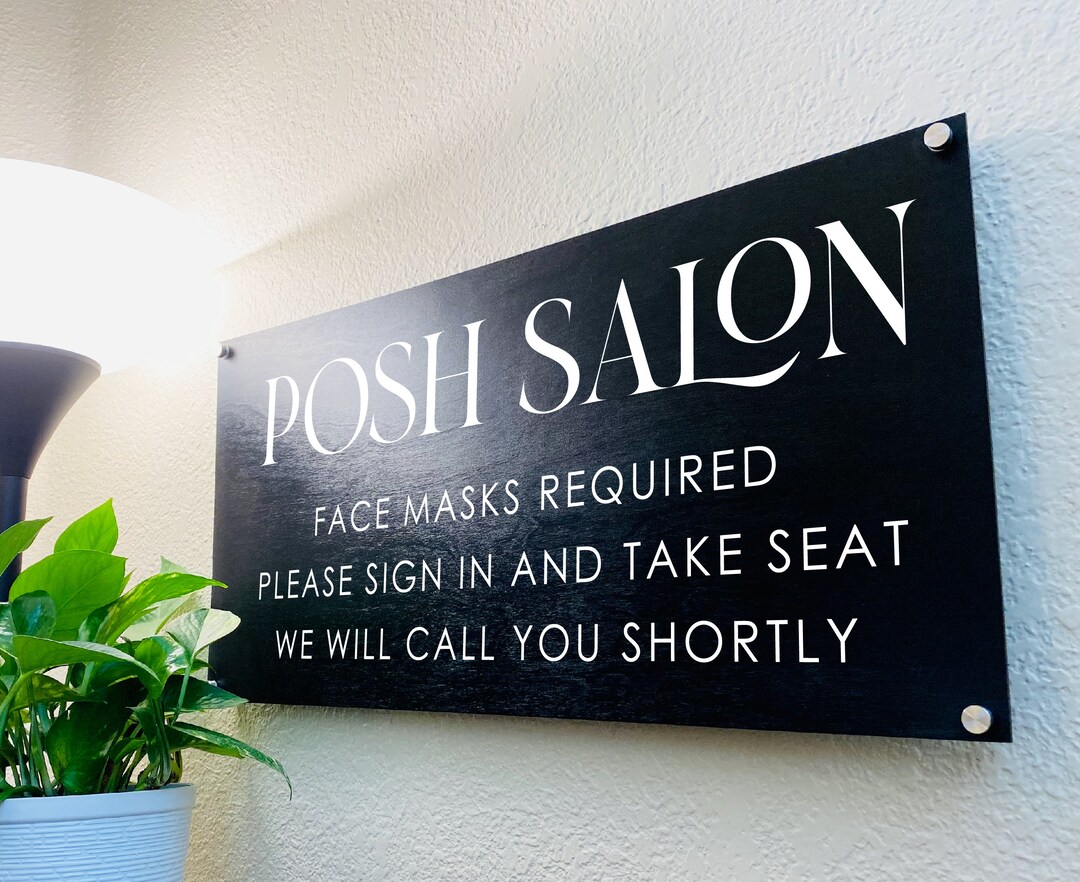 Custom Business Sign | REAL WOOD | Business Logo | Hair Salon | Nail ...