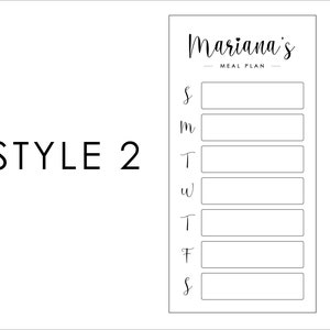 Custom Dry Erase Board | Clear Menu Board | Transparent Meal Planner ...