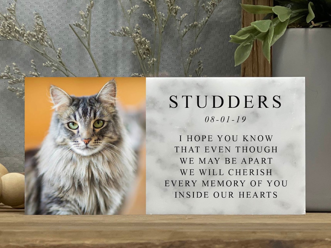 Custom Cat Memorial - 3x6 and 4x8 - Natural Marble Stone - Memorial ...
