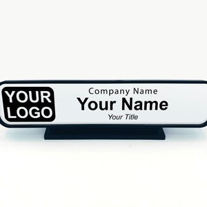 Desk Name Plate or Wall Name Plates - 8x2" & 10x2" - White, Silver, or ...