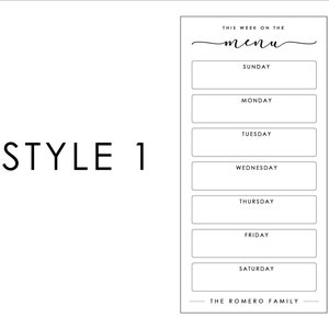 Custom Dry Erase Board | Clear Menu Board | Transparent Meal Planner ...