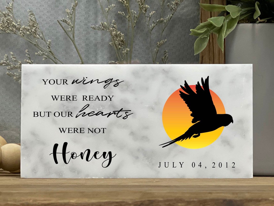 Custom Bird Memorial - 3x6 and 4x8 - Pet Bird - Memorial Gift ...