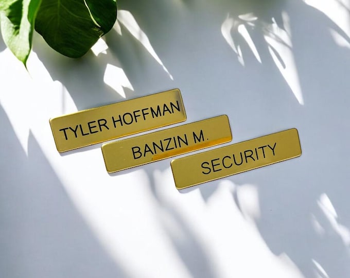 Uniform Name Badge for Work Pin Name Tag Military Police Fire Emergency ...