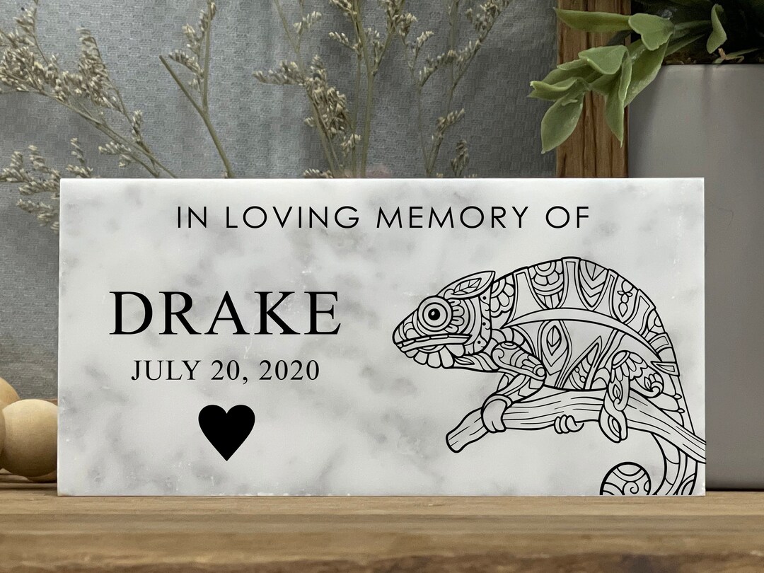 Pet Bearded Dragon Memorial Stone - Personalized Gift - 3x6 and 4x8 ...