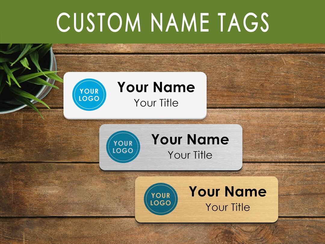 Personalized Name and Logo Design Professional EMPLOYEE COMPANY BADGE ...