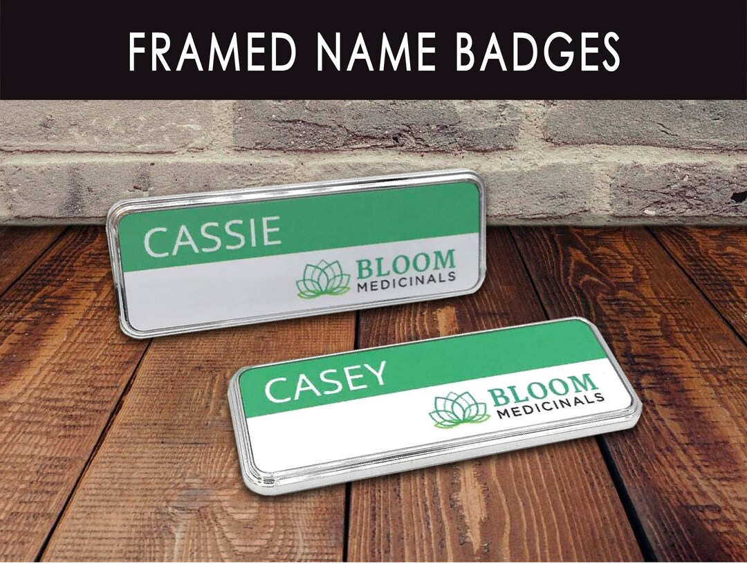 PERSONALIZED Your LOGO Here & Custom Name Company BADGES for Work ...