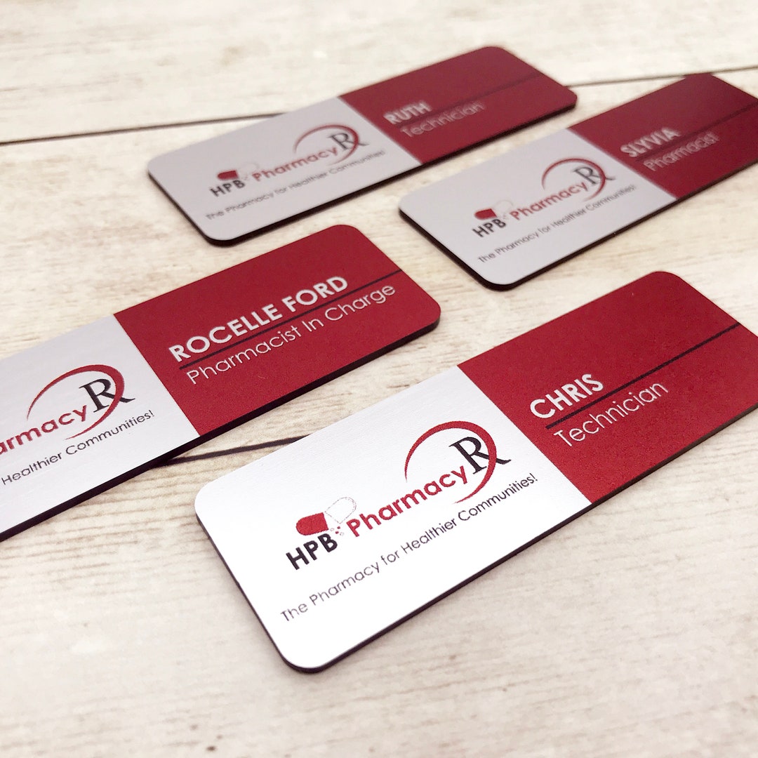 Personalized Logo or Title NAME PROFESSIONAL Employee Company BADGE ...