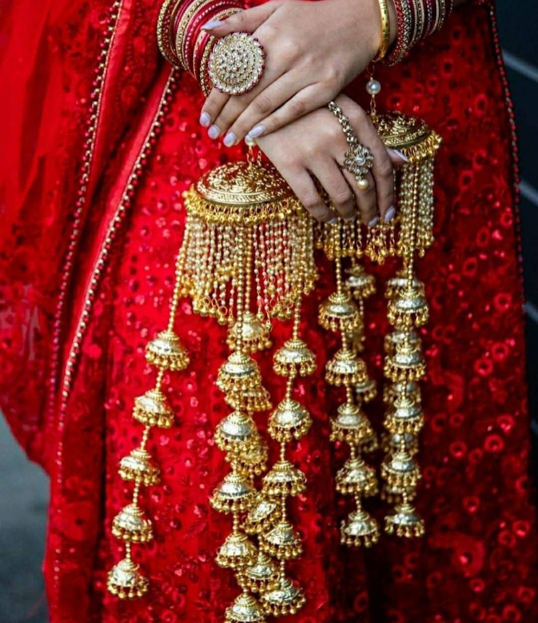 Handcrafted heavy bridal kaleere kalire pair..with golden | Etsy