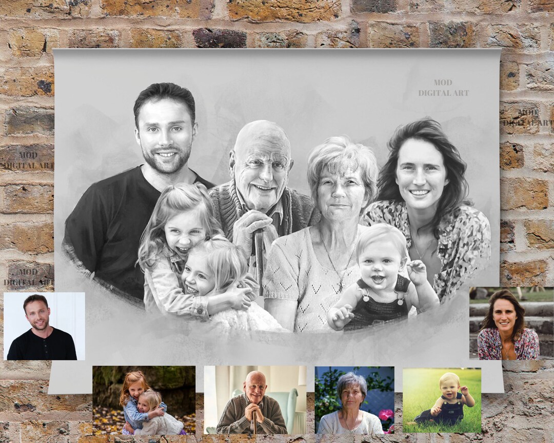 Christmas Gift, Merging Multiple Photos, Family Portrait From Combining ...