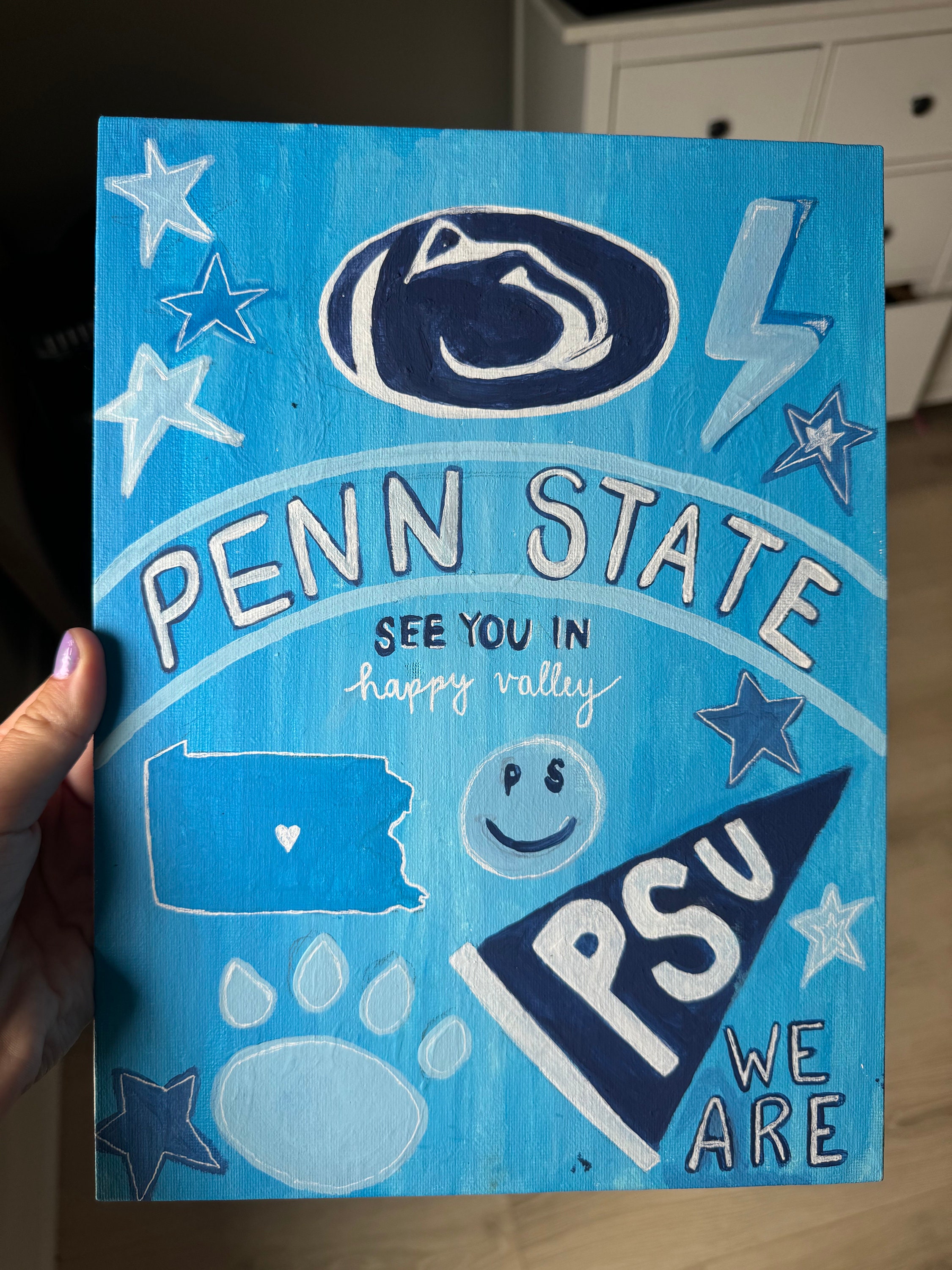 College Canvas Wall Art || Custom College Art || Dorm Decor for College ...