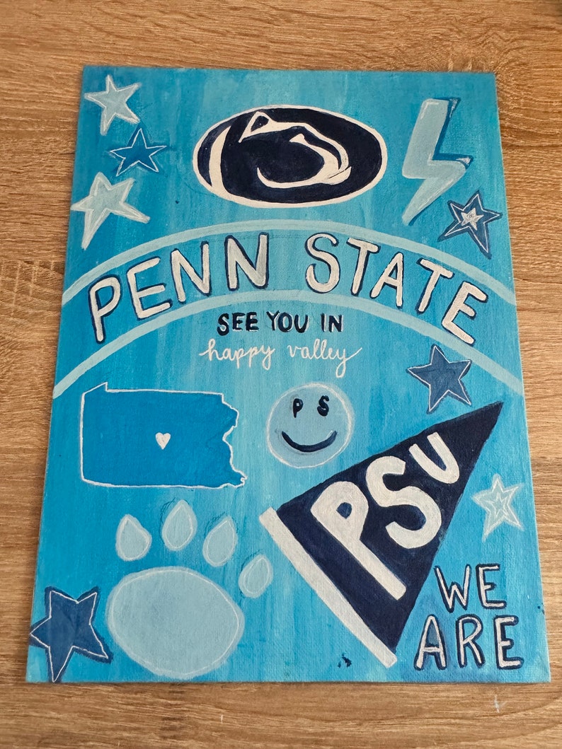 College Canvas Wall Art || Custom College Art || Dorm Decor for College ...