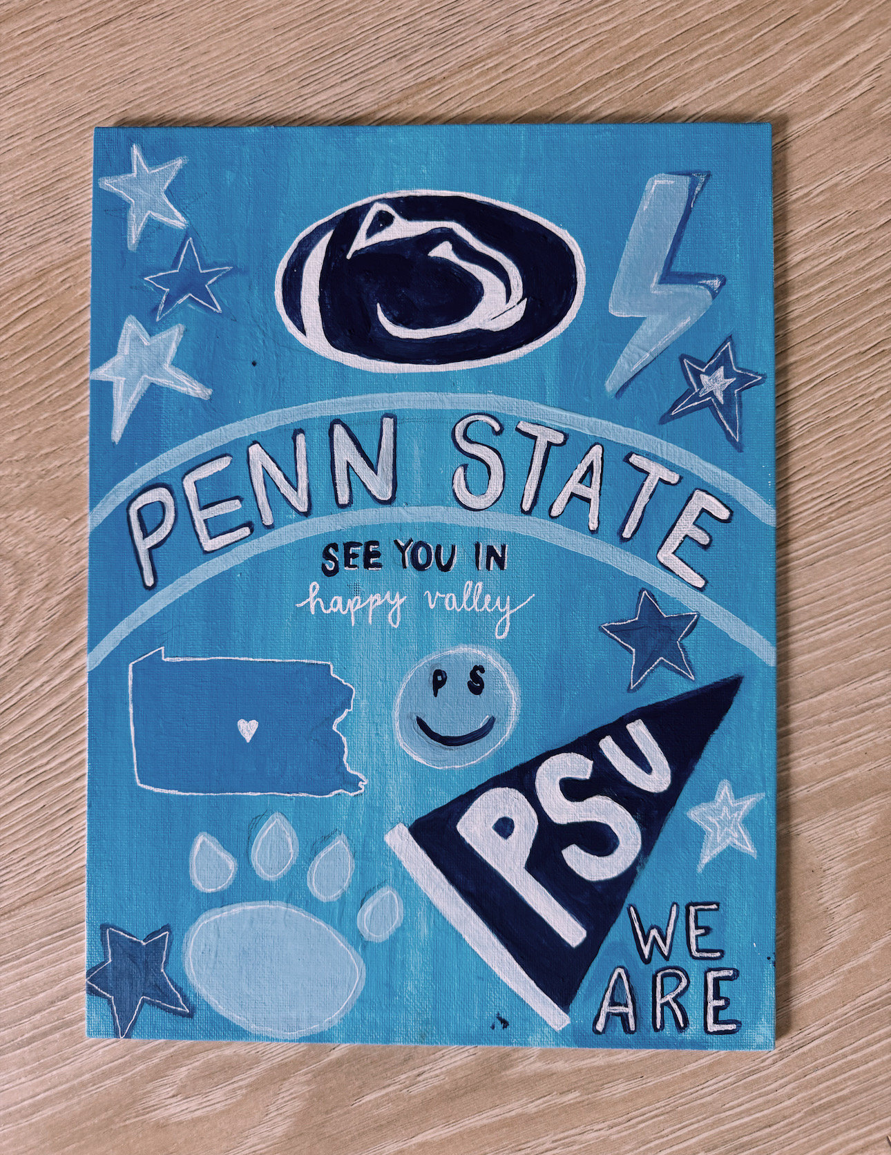 College Canvas Wall Art || Custom College Art || Dorm Decor for College ...