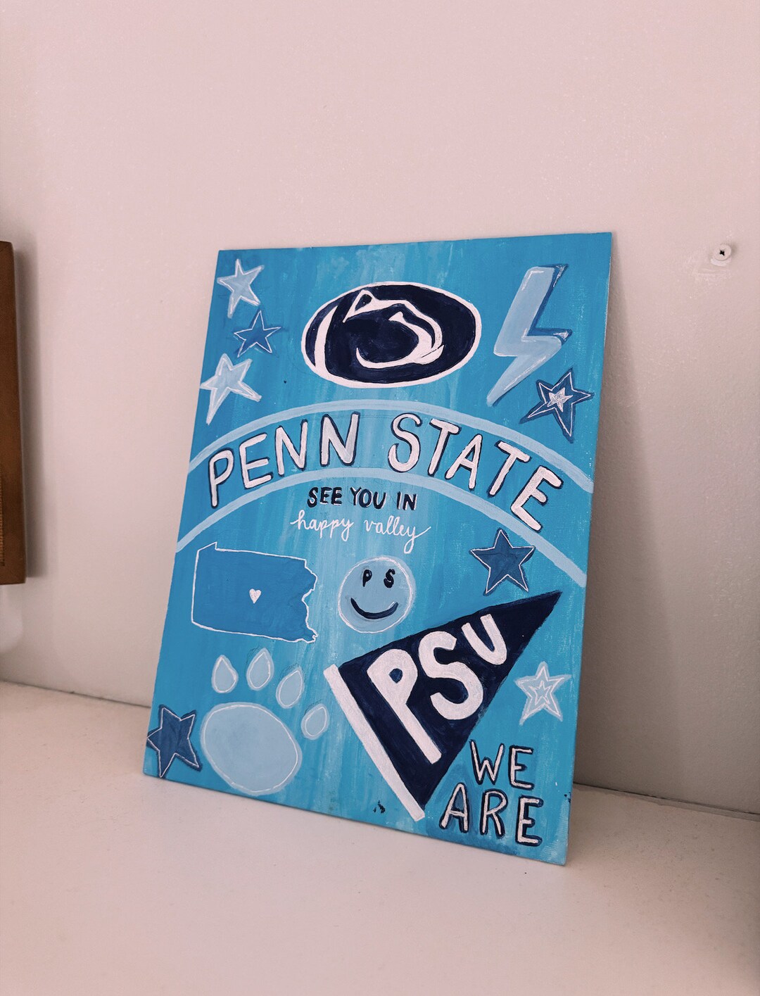 College Canvas Wall Art || Custom College Art || Dorm Decor for College ...