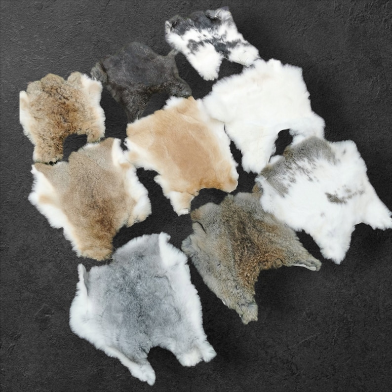 Rabbit Furs in Natural Colors, Hare Furs, Rabbit Hare Fur, B-grade ...