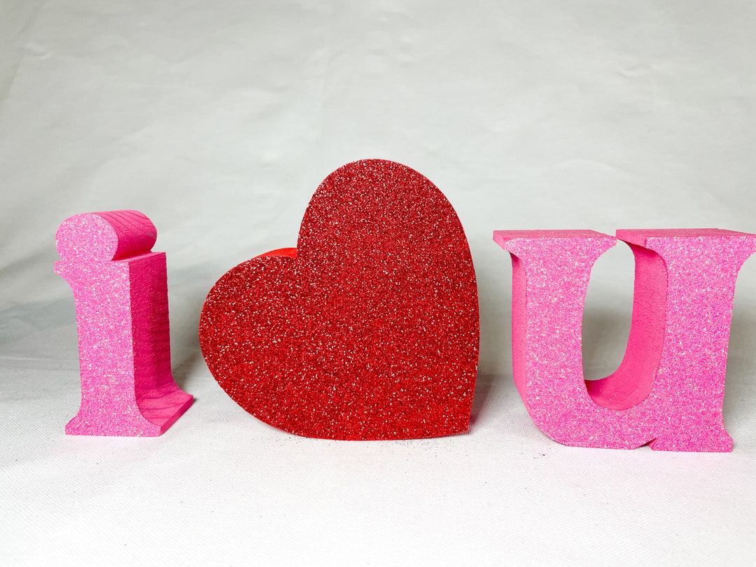I Love You Letters, I Heart You Letters, Valentines Decor - Etsy