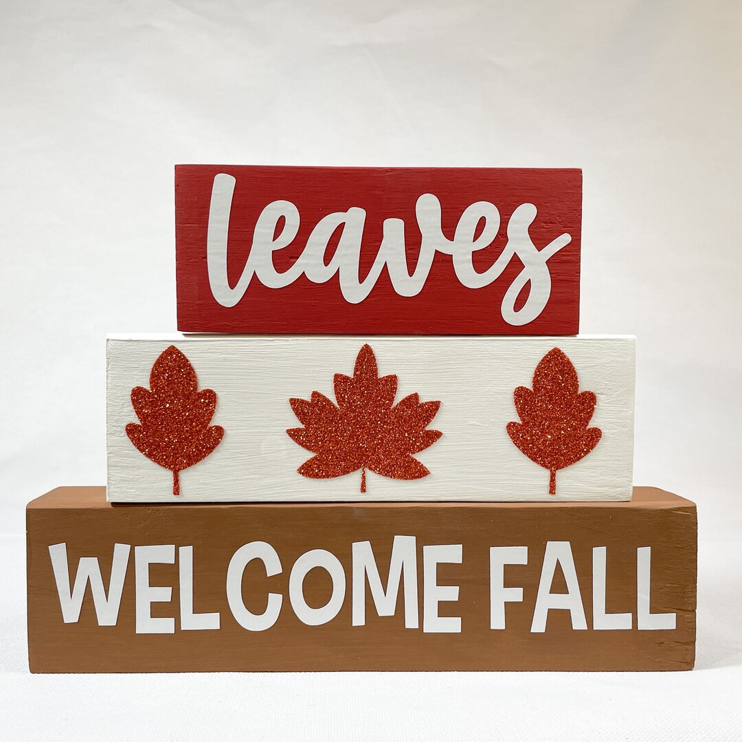Fall Stacking Block Set, Fall Decor, Mantle Decor, Halloween Decor ...