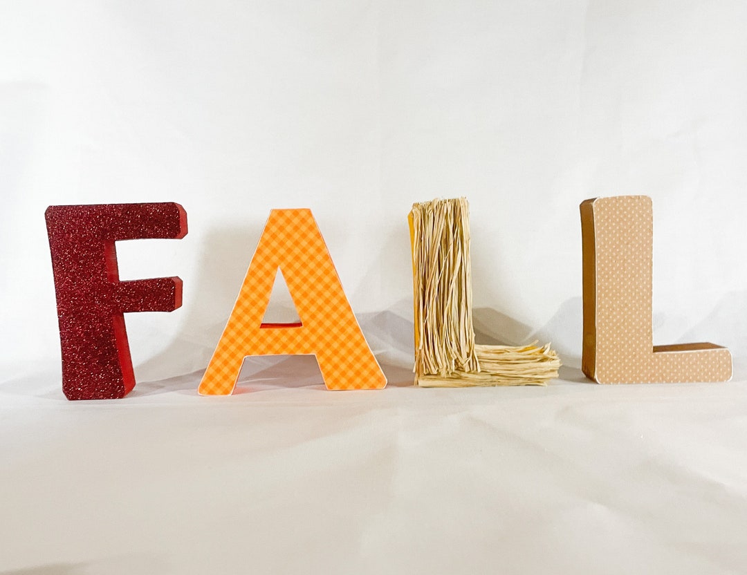 Fall Letters, Fall Letter Cutouts, Fall Wooden Decor - Etsy