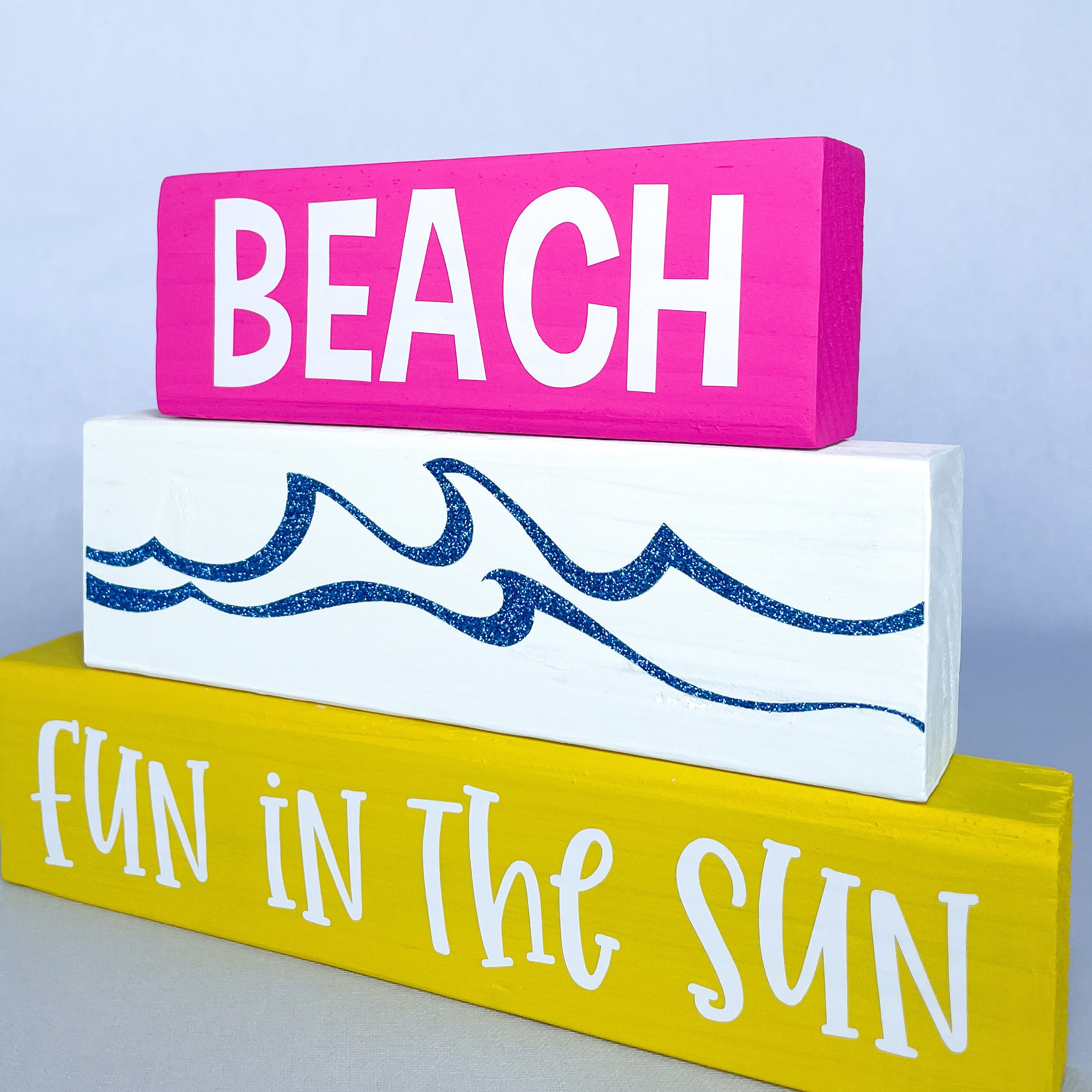 Summer Beach Stackable Block Set, Stacking Blocks, Swimming Decor ...
