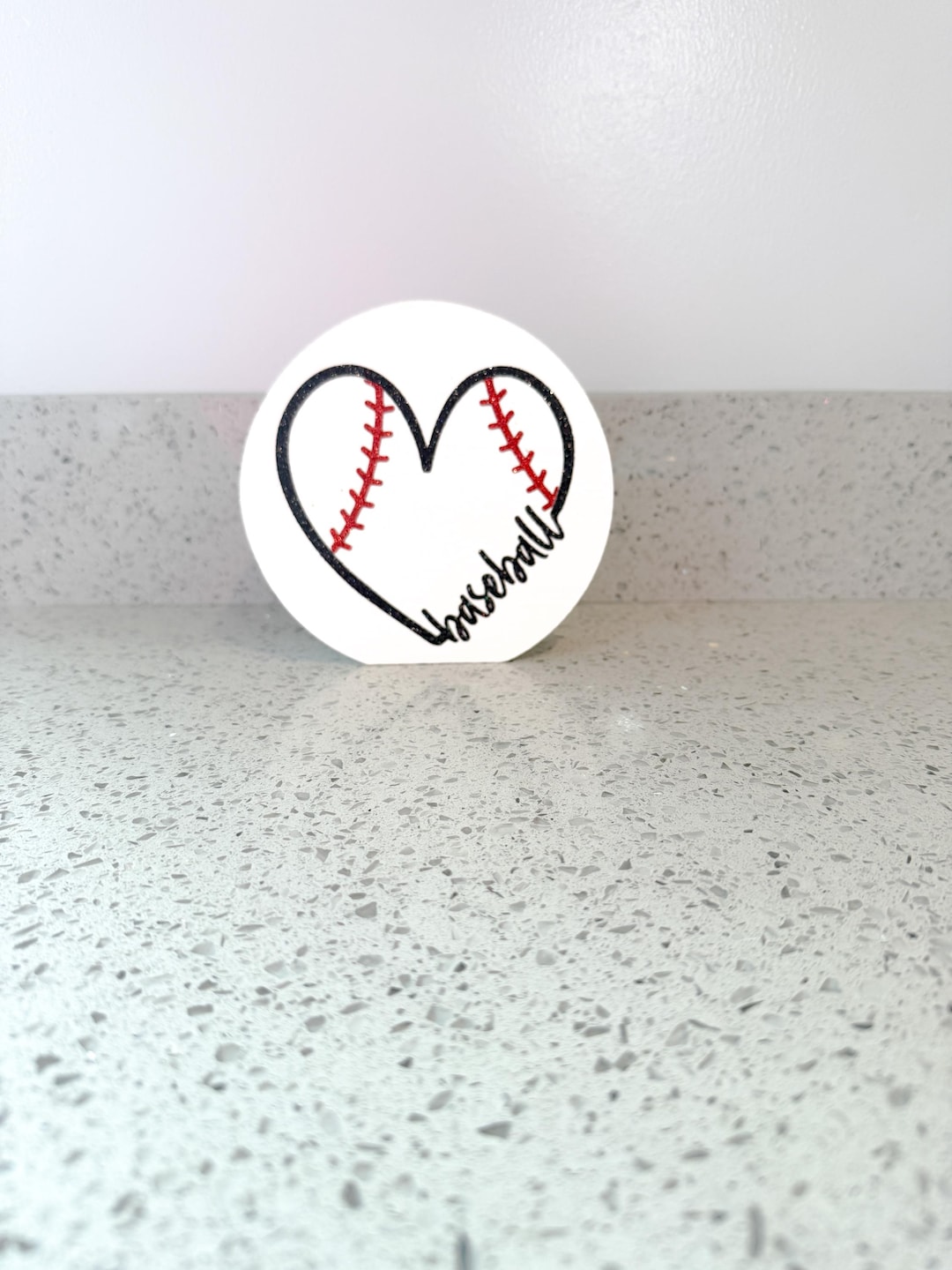 Cursive Baseball Heart, Baseball Decor - Etsy