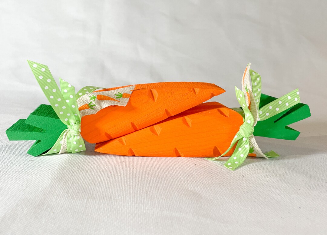 Set of 2 Easter Carrot Cutouts, Easter Decor, for Tiered Tray, Spring ...