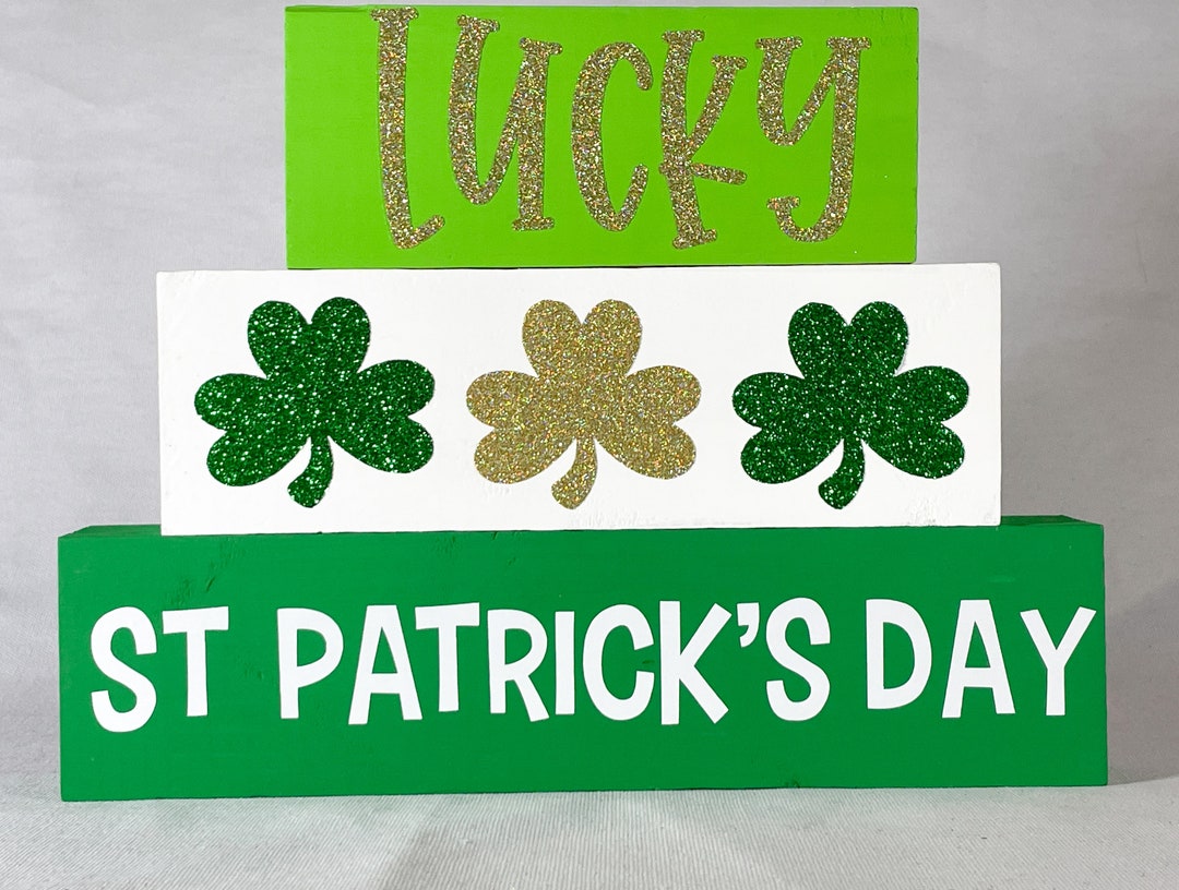 St Patrick's Day Stackable Block Set, Stacking Blocks, St Patricks Day ...