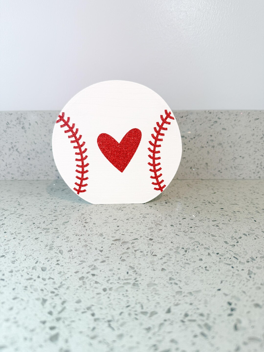 Baseball With Heart Cutout, Baseball Decor - Etsy