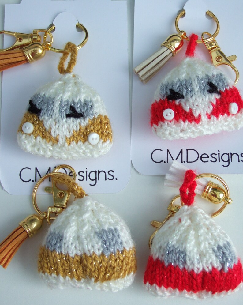 Digital Knitting Pattern of a Camper Van Key Ring.knitted in the Flat ...