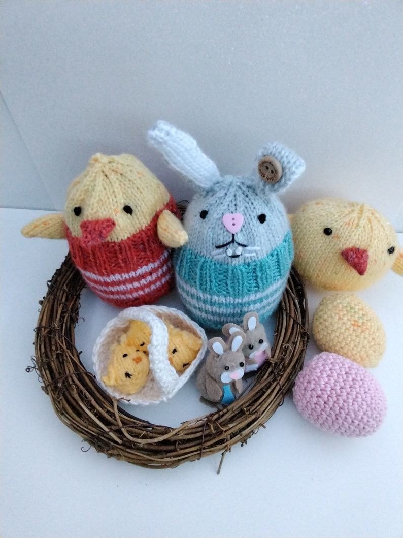 Digital Pattern Easter Bunny and Chick Chocolate Egg Covers - Etsy
