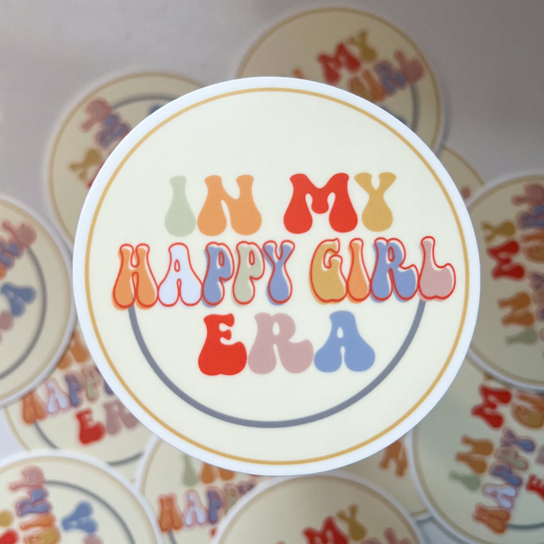 Happy Girl Sticker - Etsy