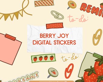 Orange Joy Digital Stickers Mini Pack - Etsy
