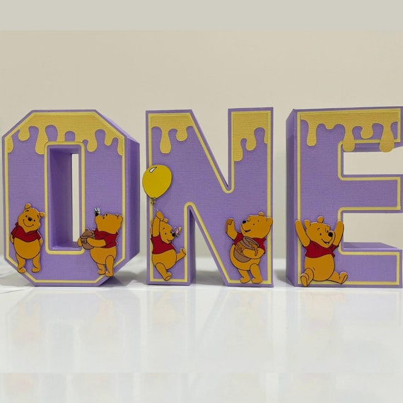 Winnie the Pooh Inspired 3D Letters Pooh Bear Custom 3D - Etsy Australia