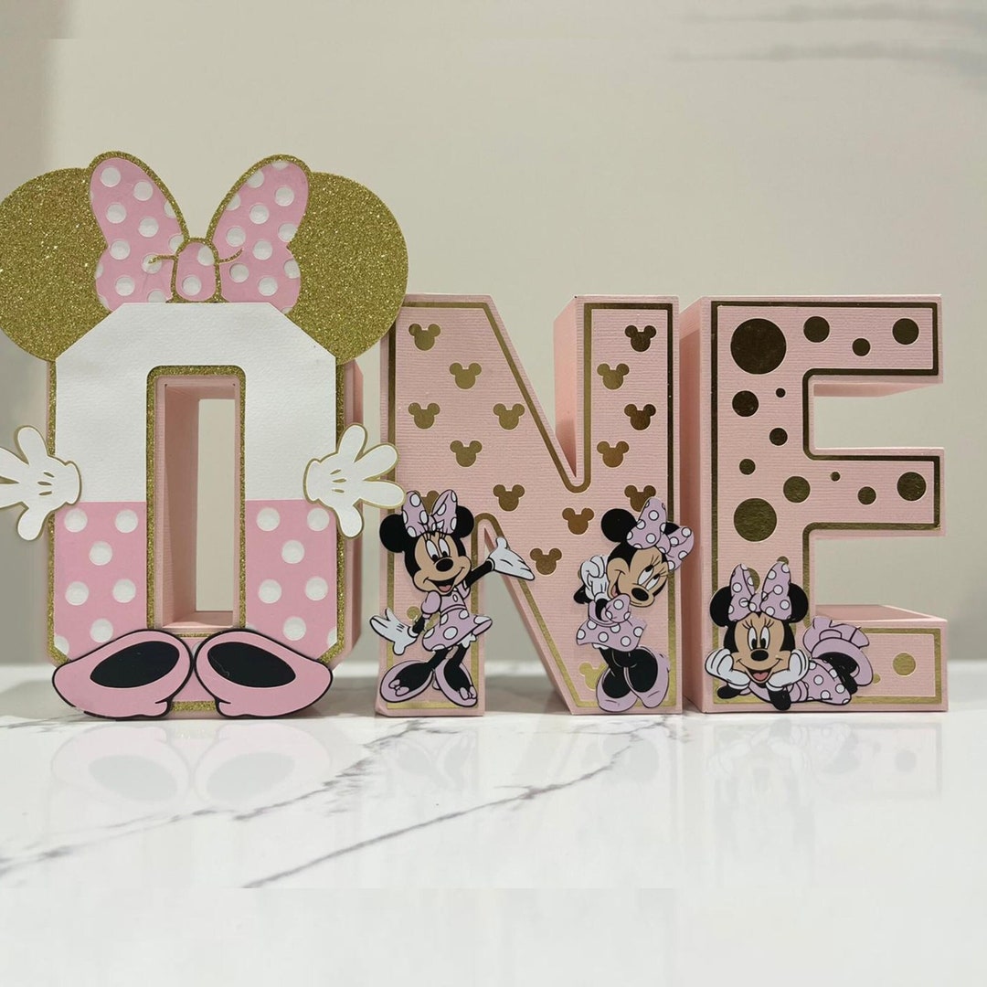 Minnie Mouse Inspired 3D Letters Minnie Mouse Custom 3D Letters ...