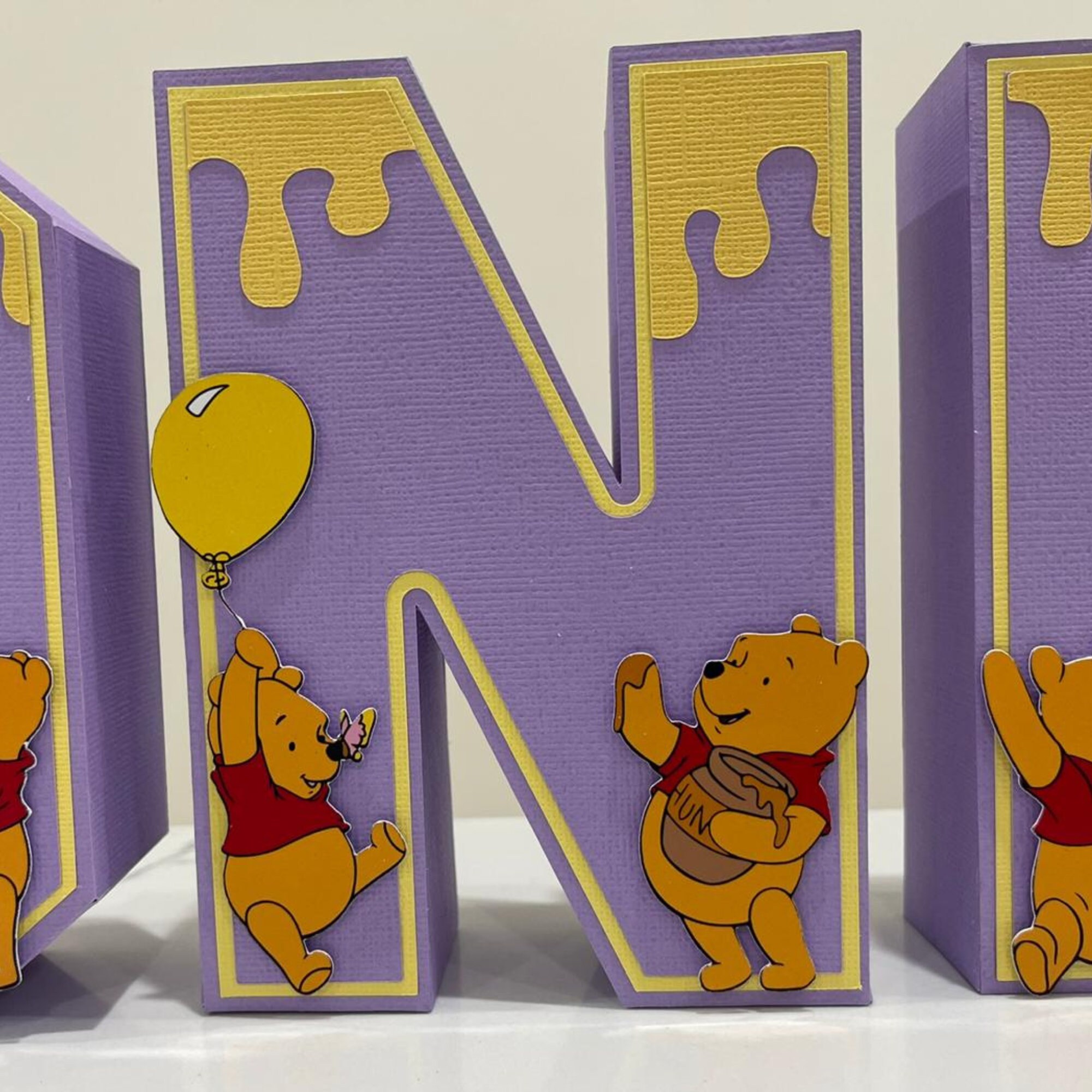 Winnie the Pooh Inspired 3D Letters Pooh Bear Custom 3D Letters ...