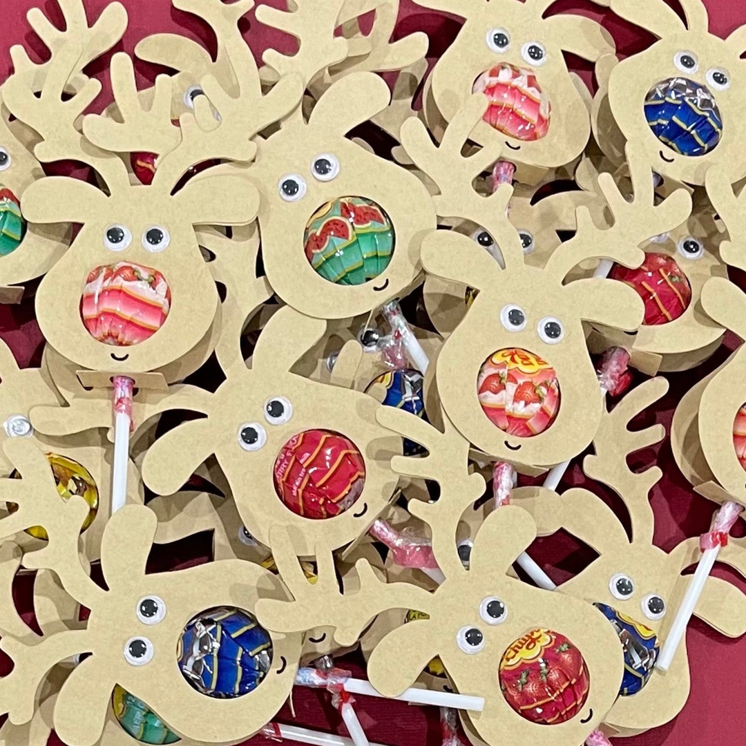 Personalised Reindeer Lollipops | Christmas Gifts Students | Teacher ...
