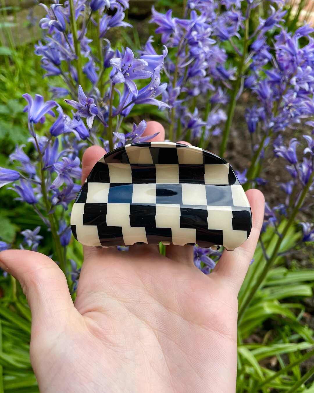 Check Mate Checkered Geometric Hair Claw Clip - Etsy