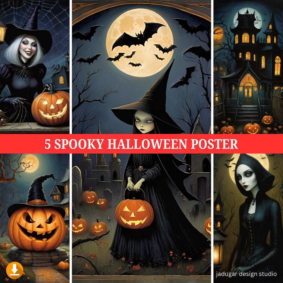 Magical Halloween Witch Poster Witch Art High Quality Witch Art Trick ...