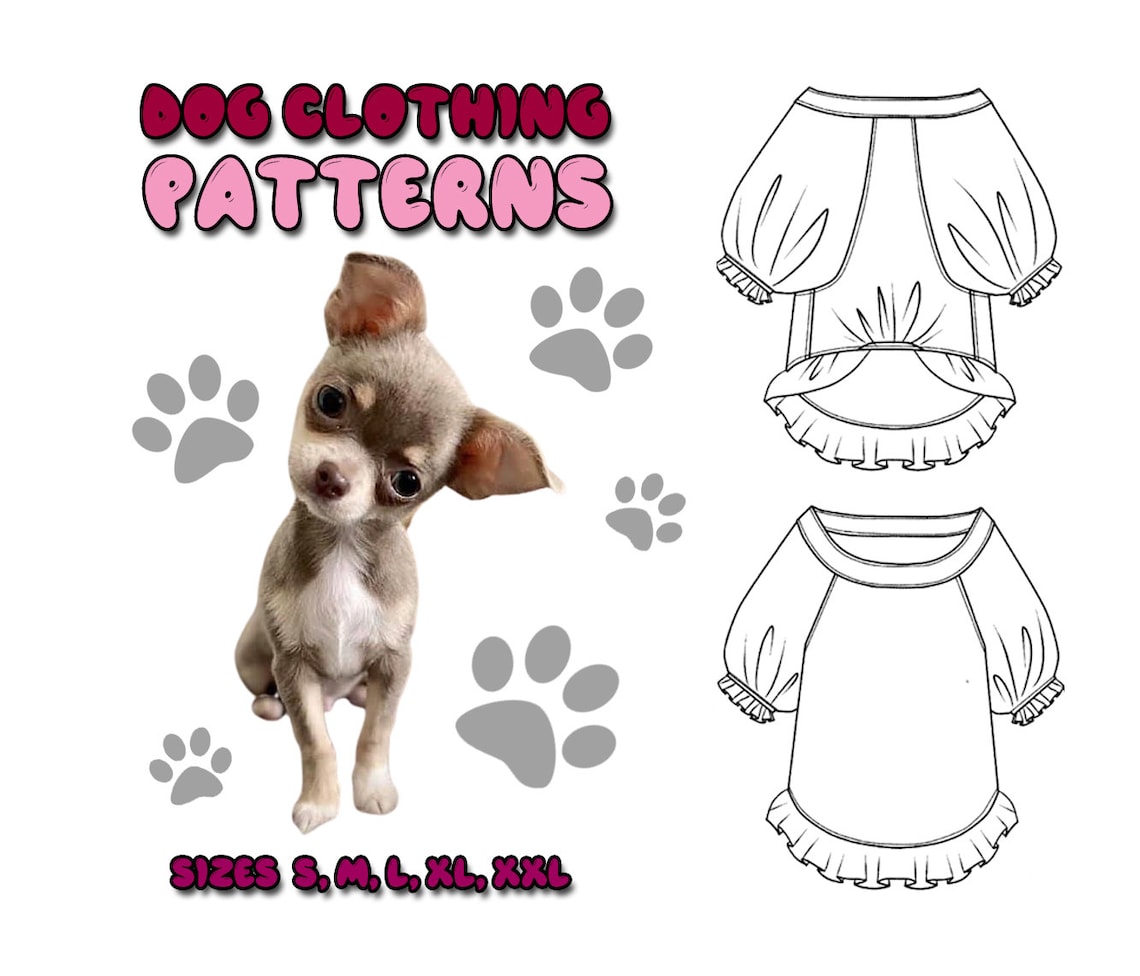Dog Dress Pattern for S M L XL XXL Sizes Printable PDF - Etsy