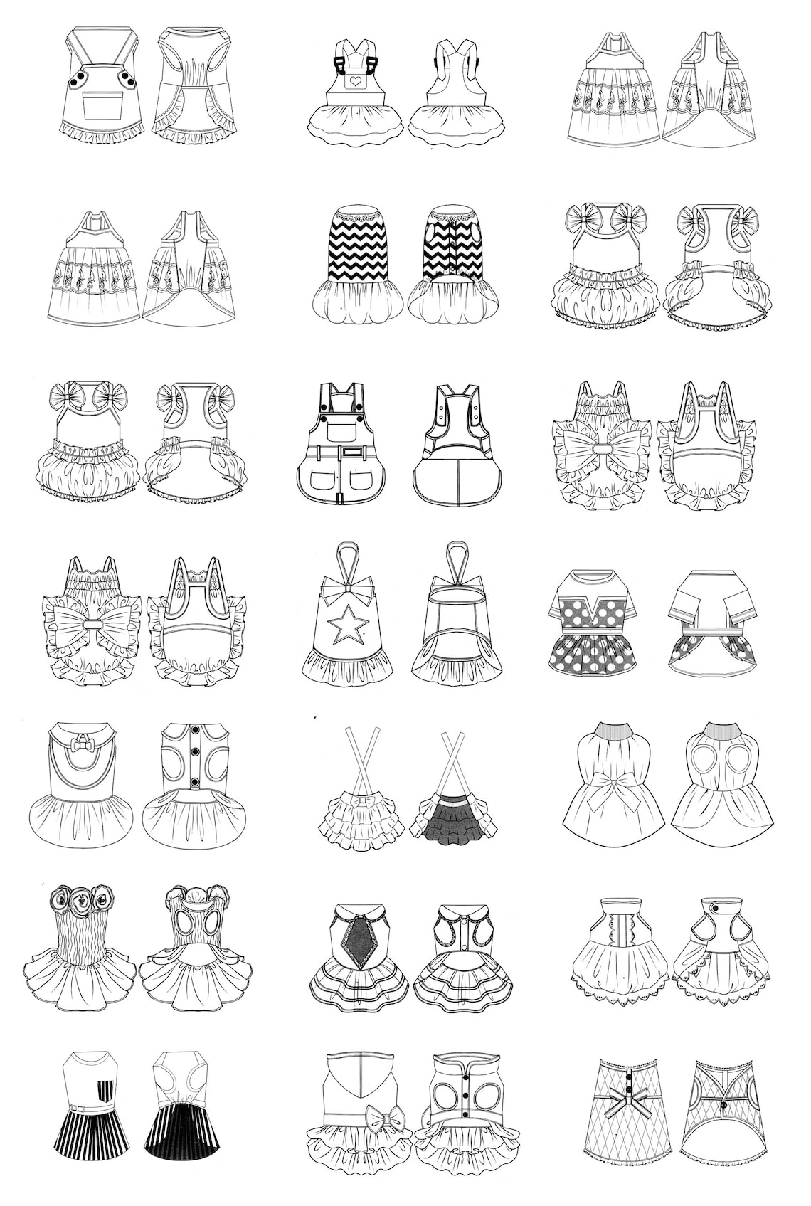 38 Dog Dress Patterns for All Sizes Create Individual Sewing - Etsy Canada