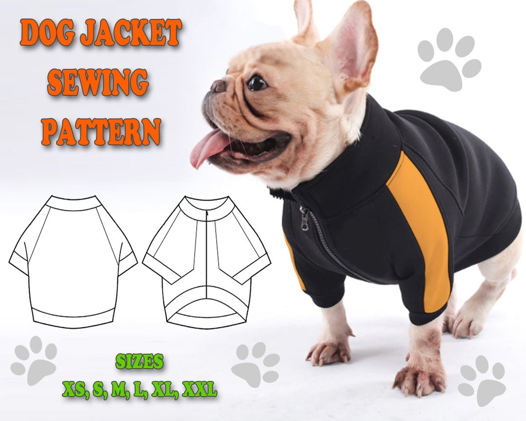 Dog Jacket Pattern for XS S M L XL and XXL Sizes Small - Etsy