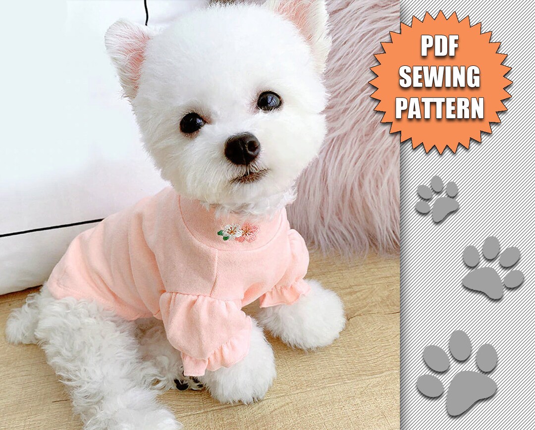 Dog Dress Sewing Pattern for S, M, L, XL, XXL Sizes - Printable PDF ...