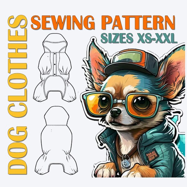Whole Shop Pack Pet Clothes Sewing Pattern for S, M, L, XL and XXL ...