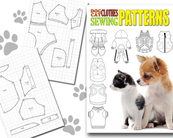 55 Dog and Cat Clothes Sewing Patterns Create Individual - Etsy