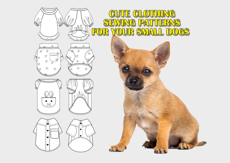 Set of 4 Blouse Patterns for Your Pet S M L XL XXL Sizes | Etsy