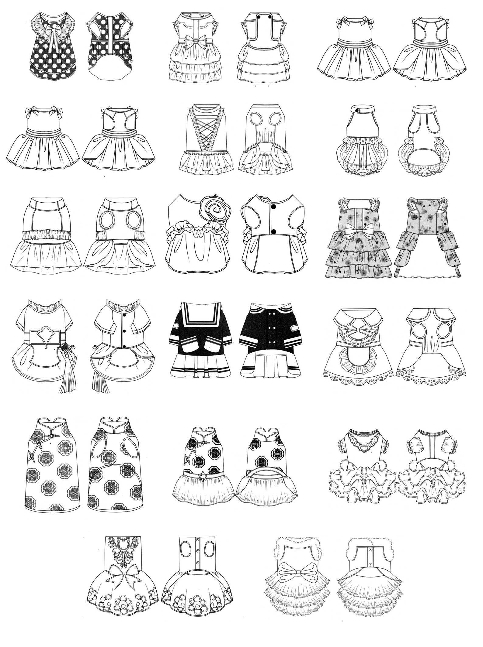 38 Dog Dress Patterns for All Sizes Create Individual Sewing | Etsy