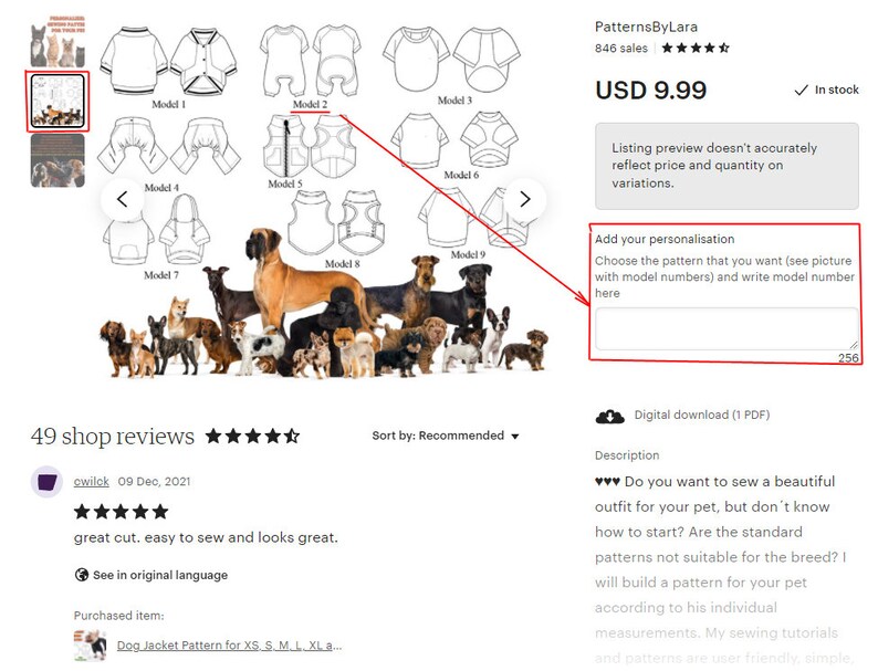 Personalized Sewing Pattern for Your Pet Printable PDF - Etsy