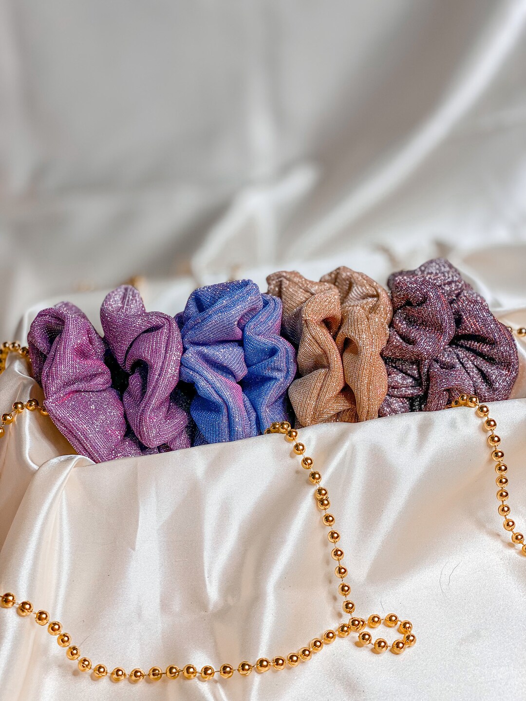 Glitter Scrunchies | Shimmer | Sparkly Scrunchie | Glittering | Holiday ...
