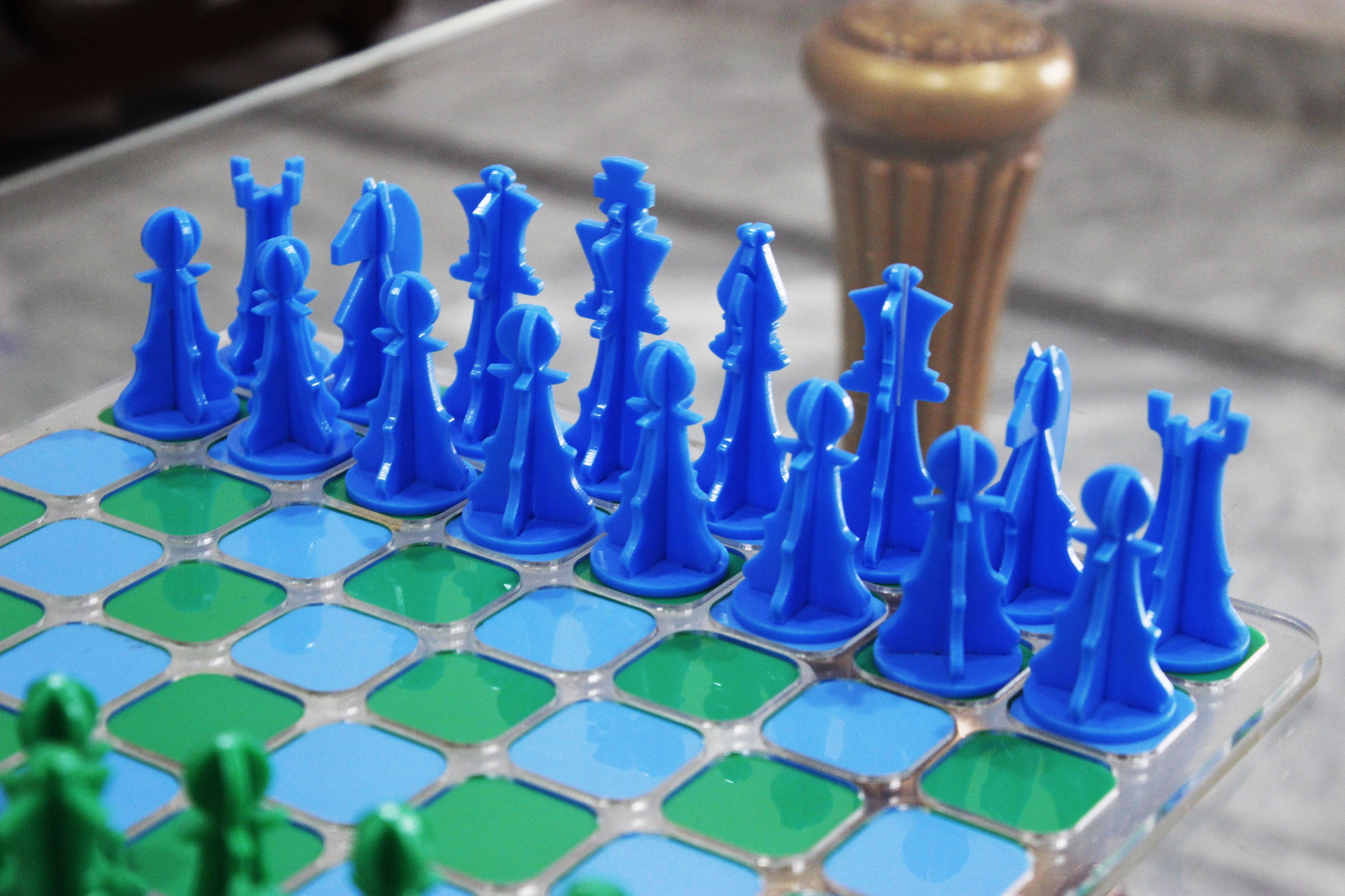 Handmade Elegant Chess Set Blue and Green Chess Set Handmade - Etsy