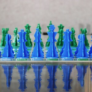 Handmade Elegant Chess Set Blue and Green Chess Set Handmade - Etsy